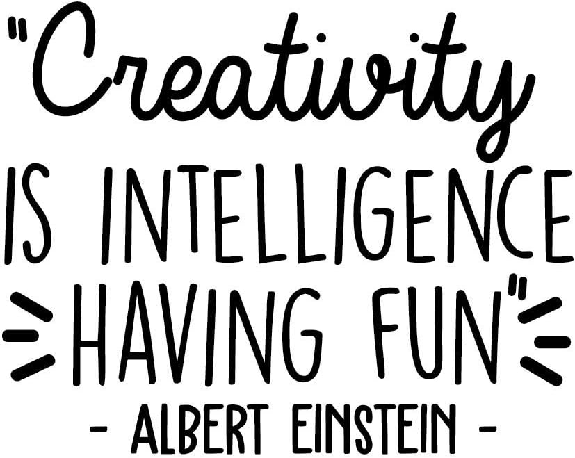 Amazon.com: Vinyl Wall Art Decal - Creativity is Intelligence Having ...