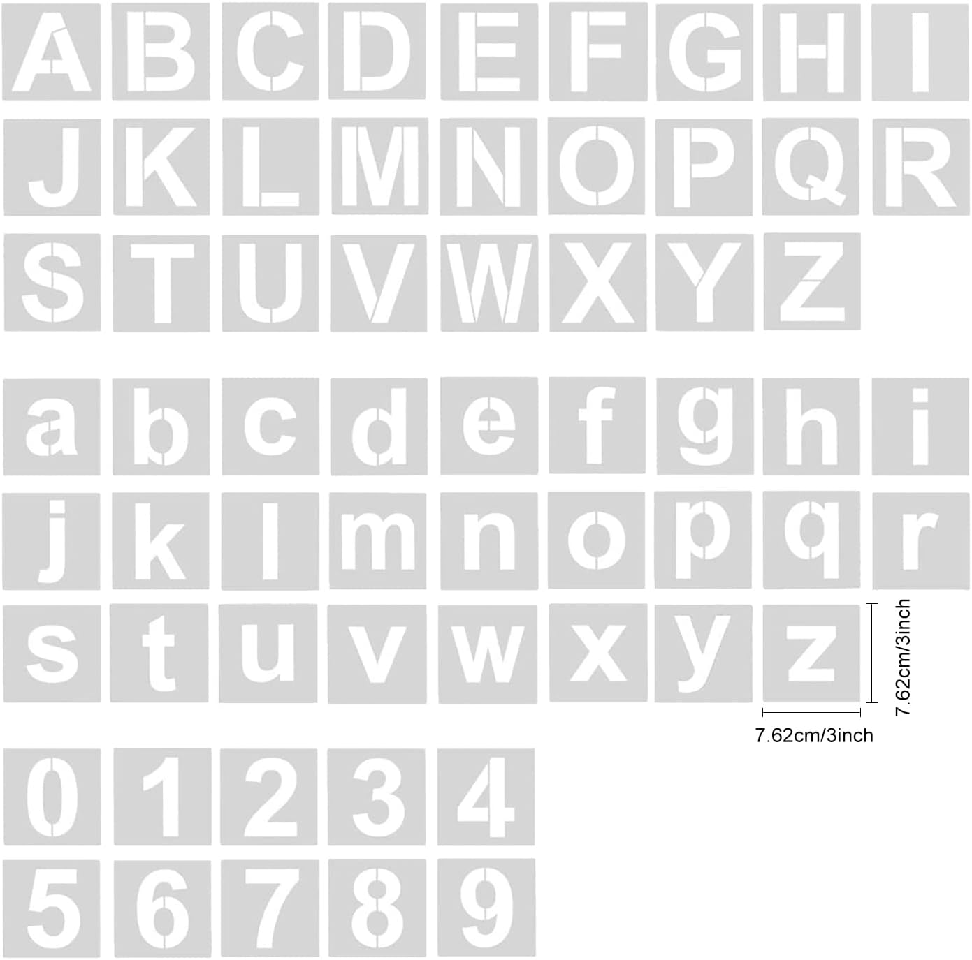 70 Pcs Painting Stencil Template Kit - Includes Alphabet, Digital ...