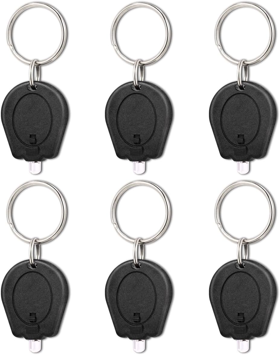 RaySoar 6 Pack Ultra Bright Mini LED Keychain Flashlight, Small Key ...