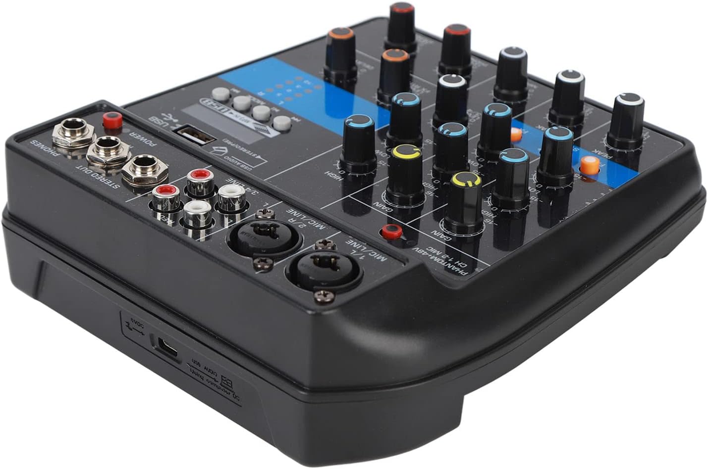 WINH Line Mixer, Audio Mixer Flexible Efficient 100‑240V with Built-in ...