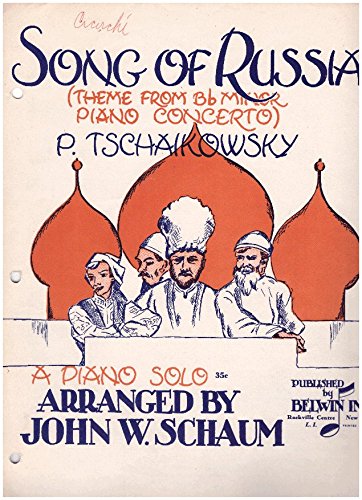 Song of Russia (Theme from B flat Minor Piano Concerto) arranged as ...