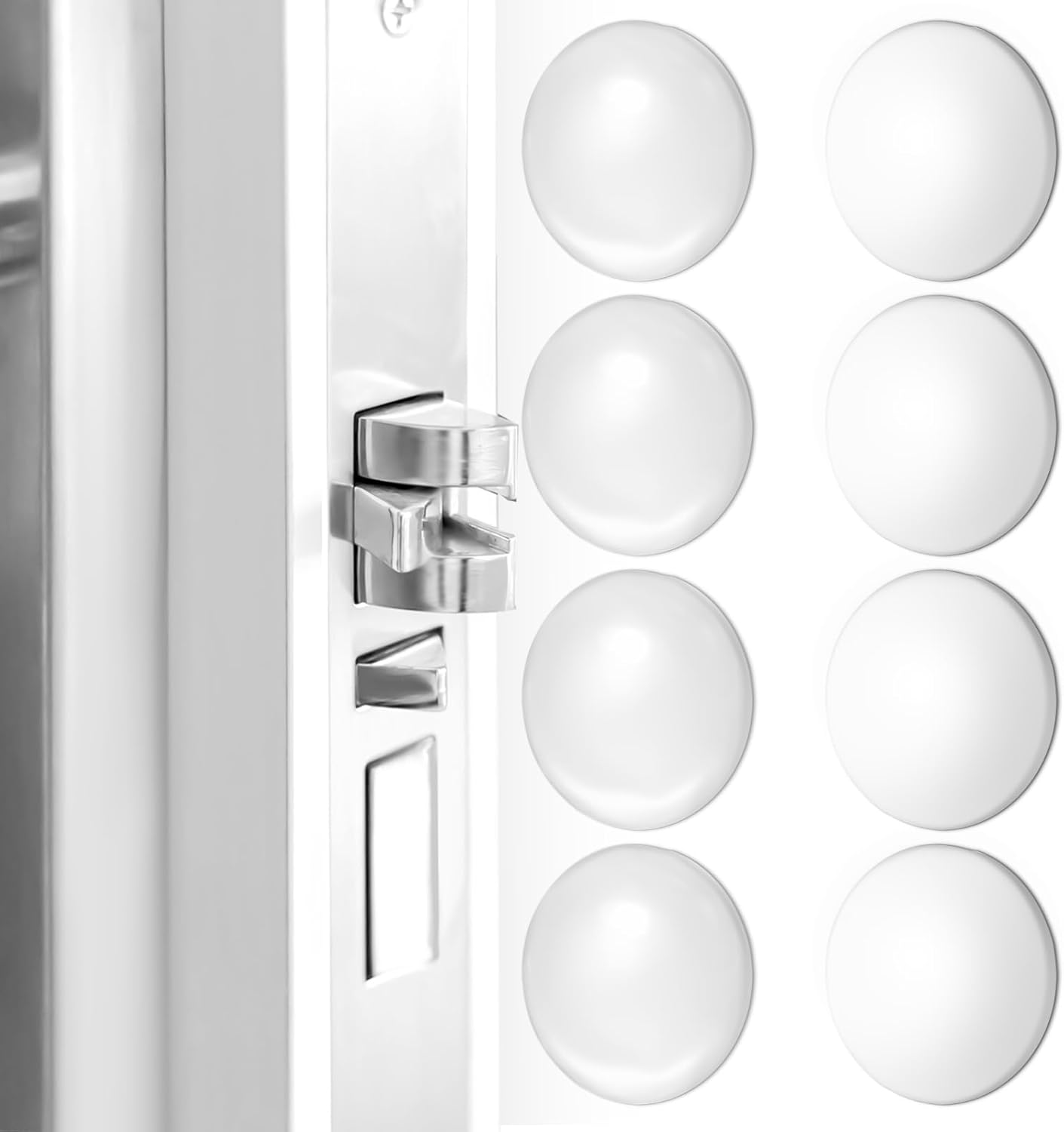 Amazon.com: 8 Pcs Door Stoppers for Wall, Round Silicone Door Knob Wall ...