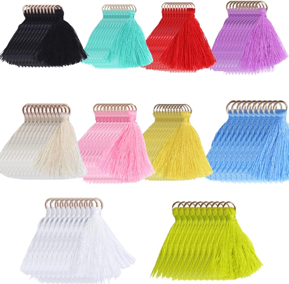 Handgemachte Quasten Anhänger 2cm Bunte Gemischte für Ohrringe Tasche ...