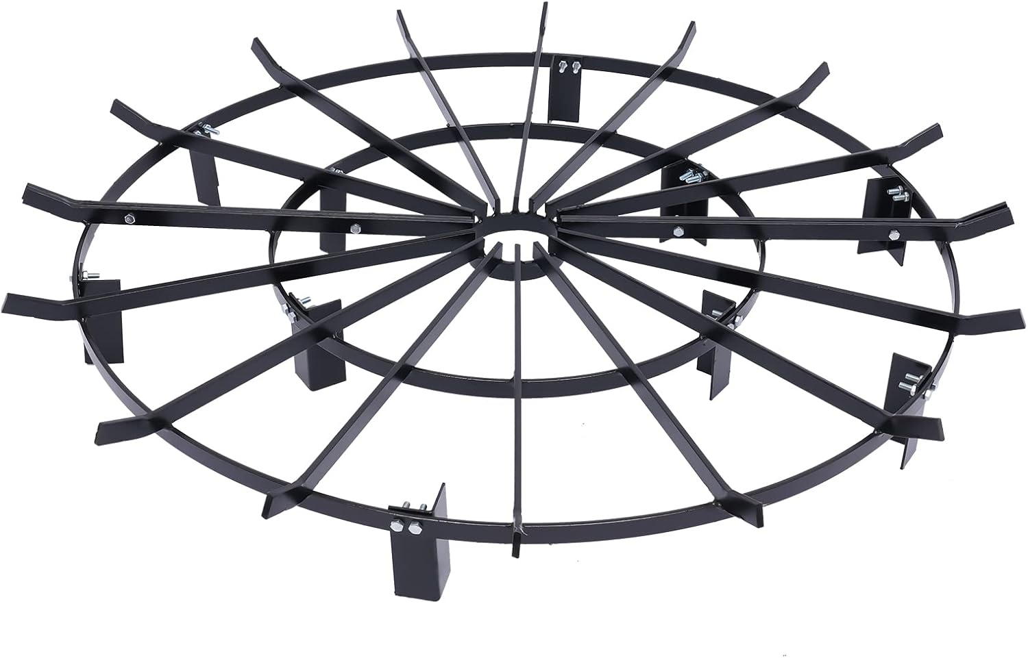 Amazon.com : 40" Fire Pit Grate Round Fireplace Firewood Grate Wood ...