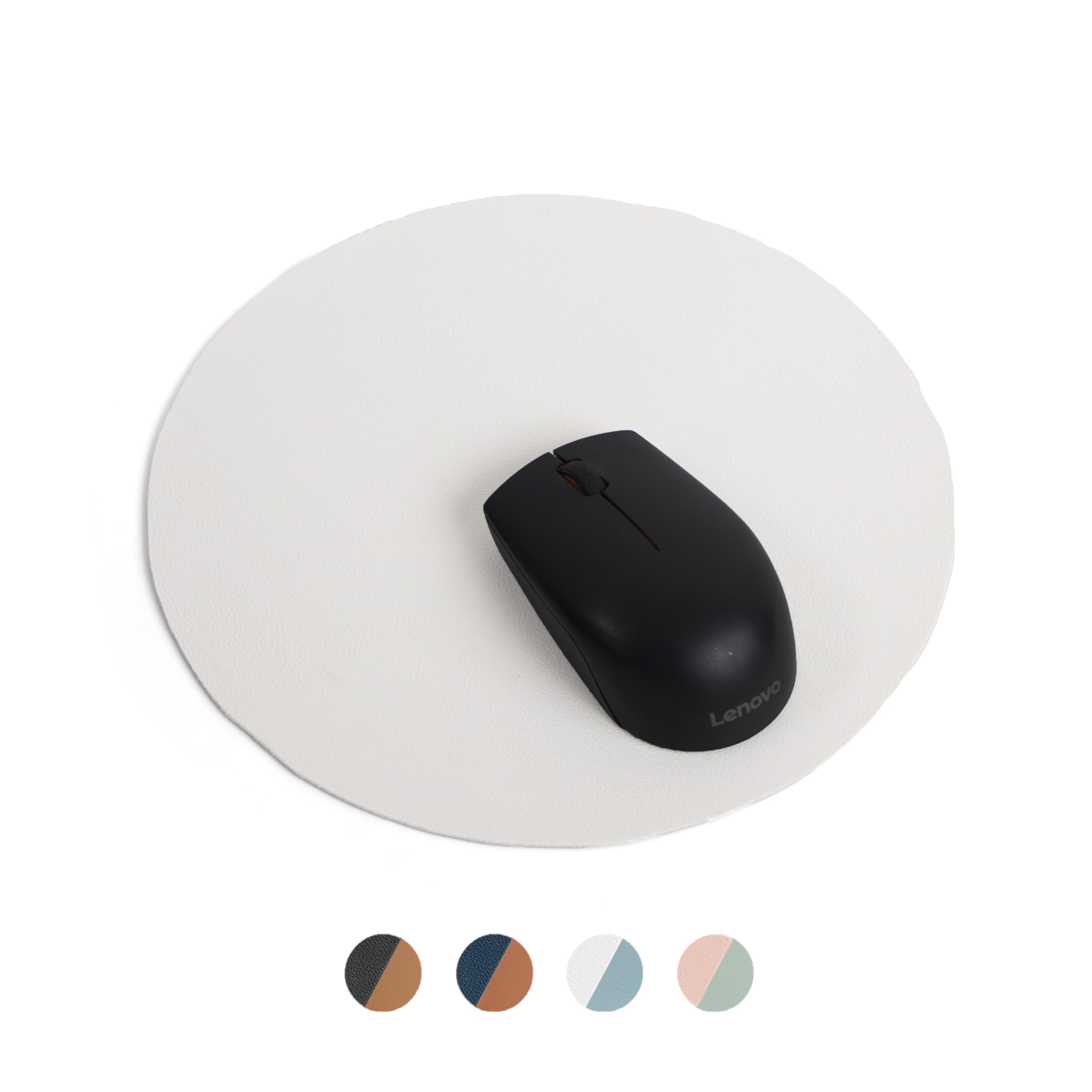 Bellblock Round Mouse Pad | Computer Mouse Mat | Vegan PU Leather ...