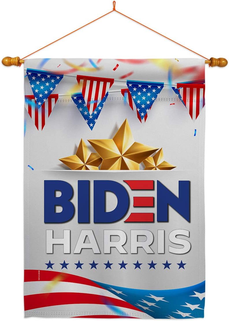 Amazon.com : Biden Harris for 2020 House Flag Dowel Set Patriotic ...