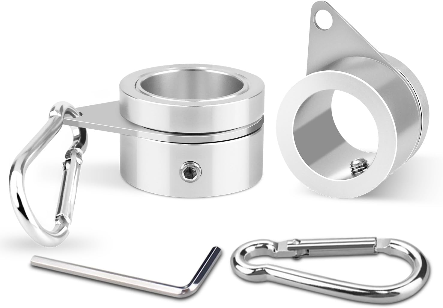 Amazon.com : 2-piece flagpole ring, stainless steel adjustable flagpole ...