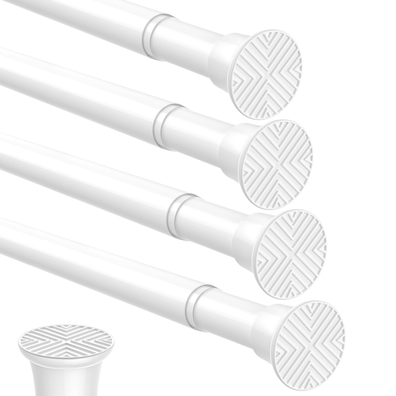 Snapklik.com : Zipglo 4pack Spring Tension Rods 23-46 Inch Adjustable ...