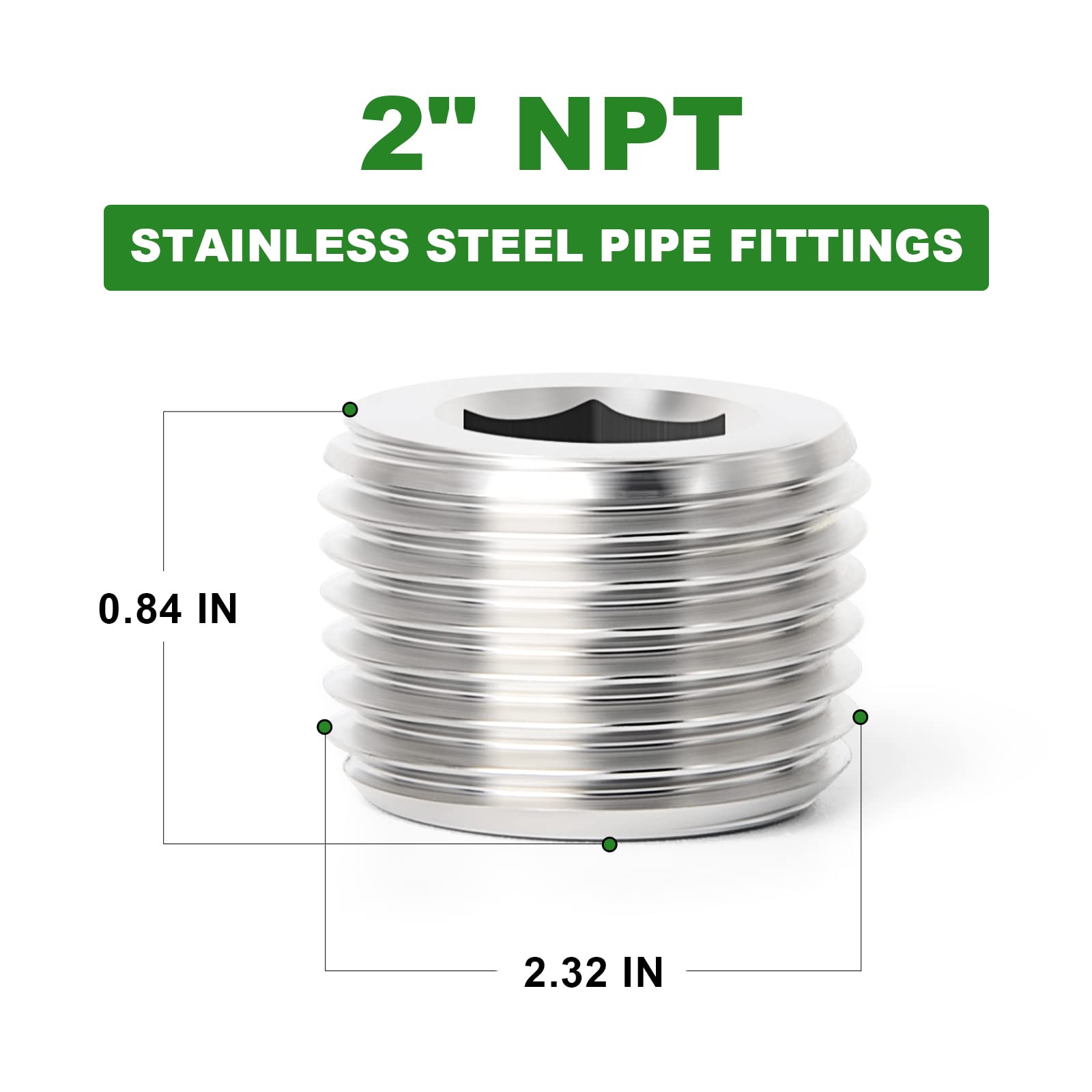 Snapklik.com : 1PCS 304 Stainless Steel Internal Hex Thread Socket Pipe ...