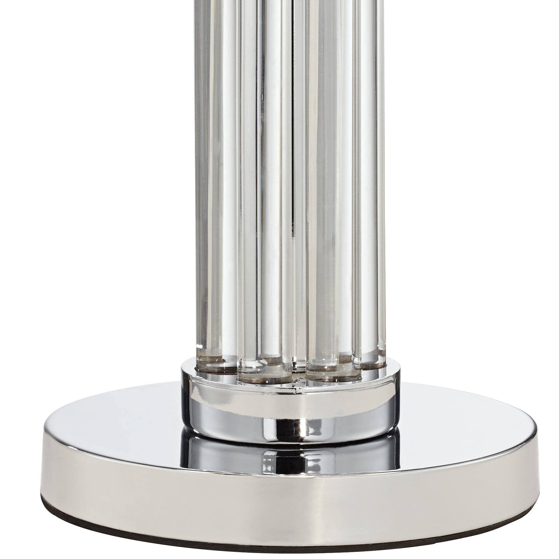 Buy Cadence Modern Art Deco Style Column Table Lamp 30" Tall Chrome ...