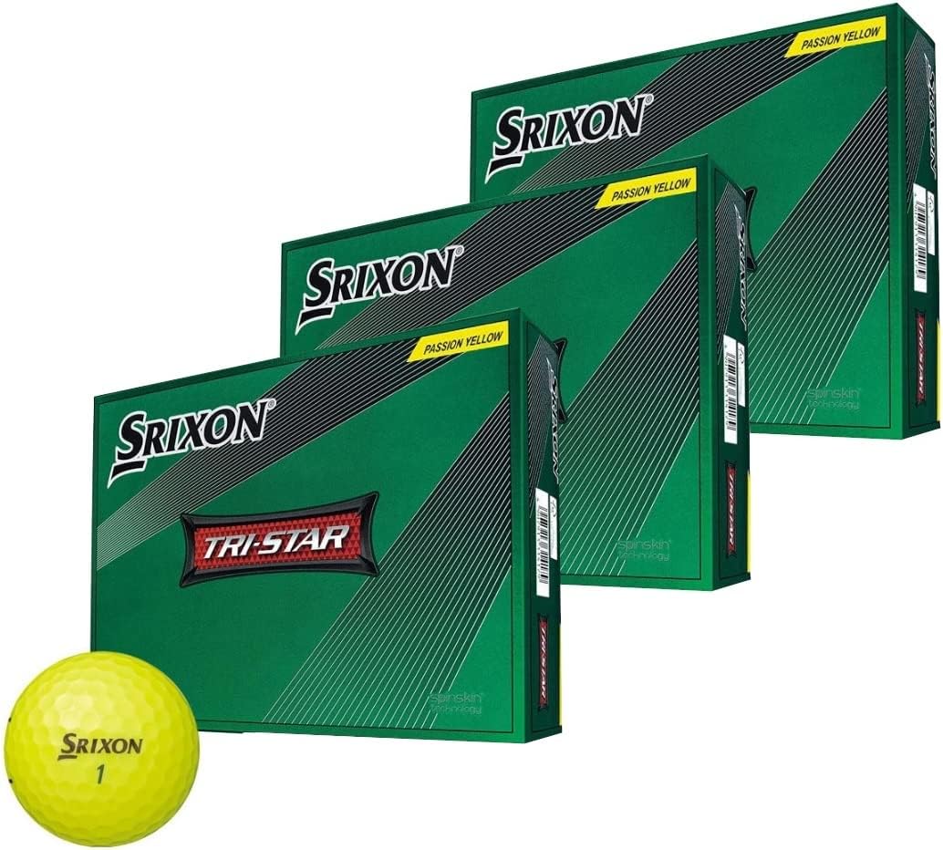 Amazon.co.jp: 【 3ダース 】 ゴルフ ボール スリクソン TRI STAR トライ スター 2022 モデル おまけ付 (3 ...
