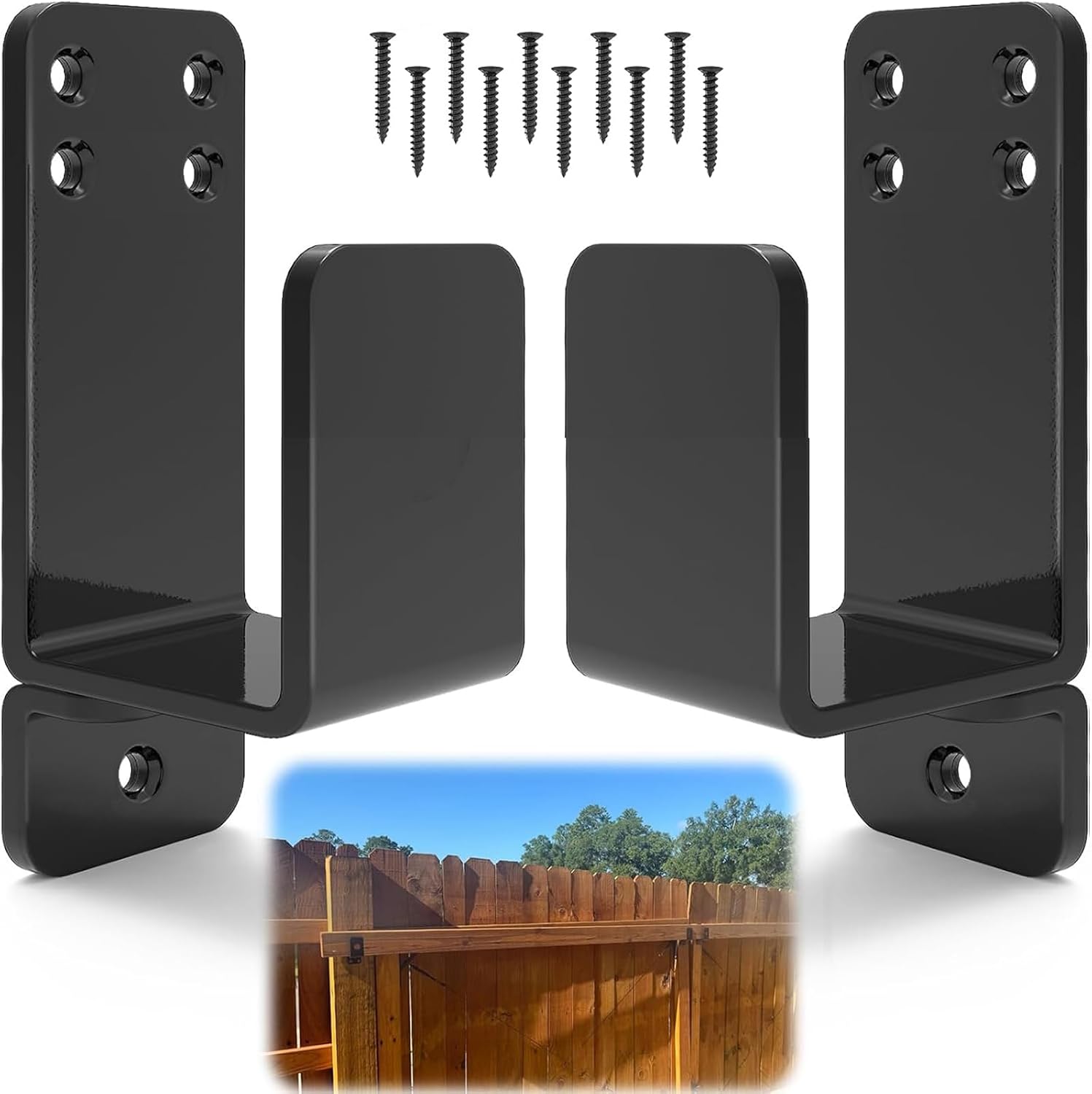 ORIGLE Door Barricade Brackets, 2 Pack Drop Open Bar Holder for Home ...