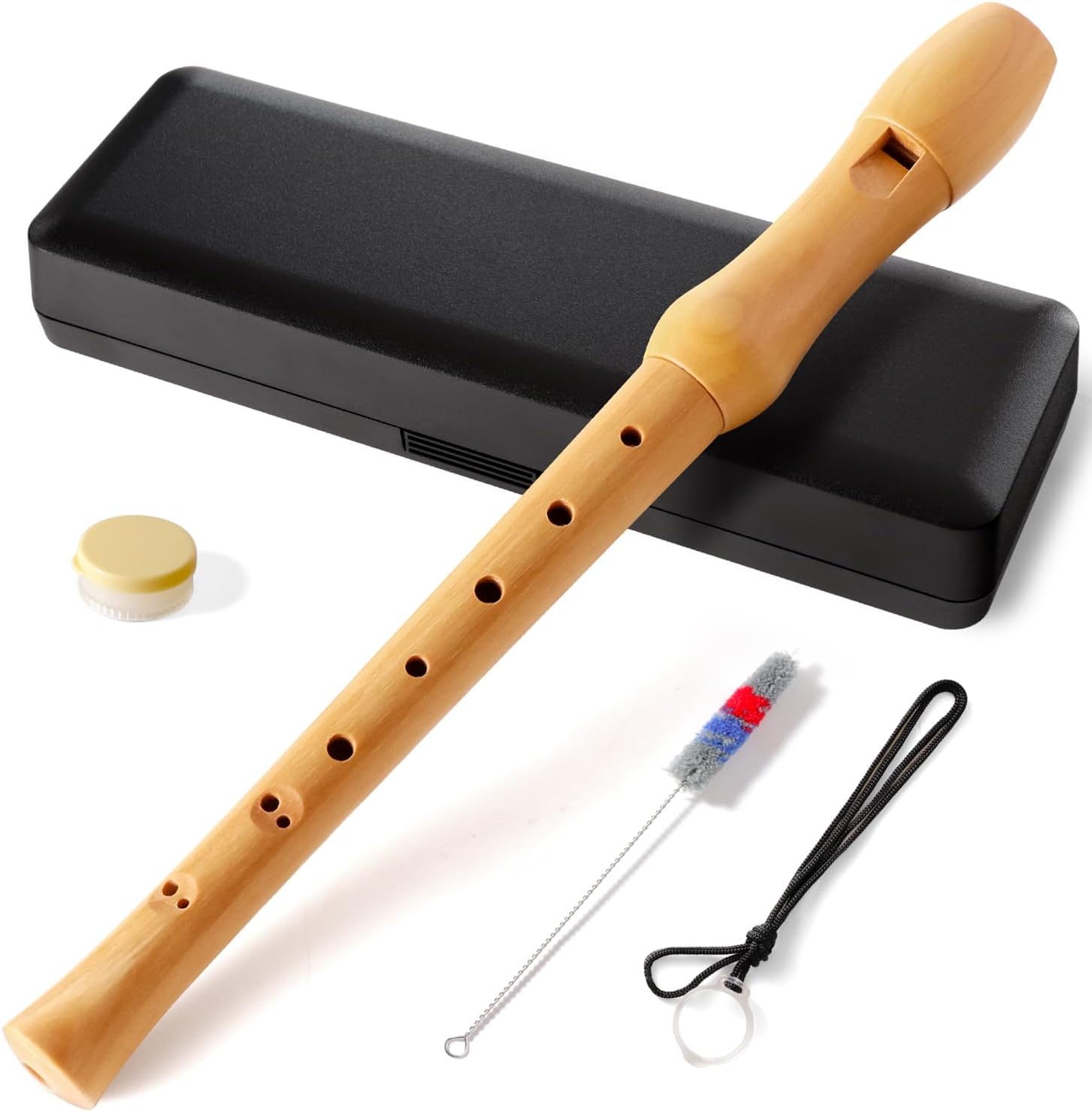 Fansjoy Wooden Recorder, 8-Hole Descant Soprano Recorder Instrument ...