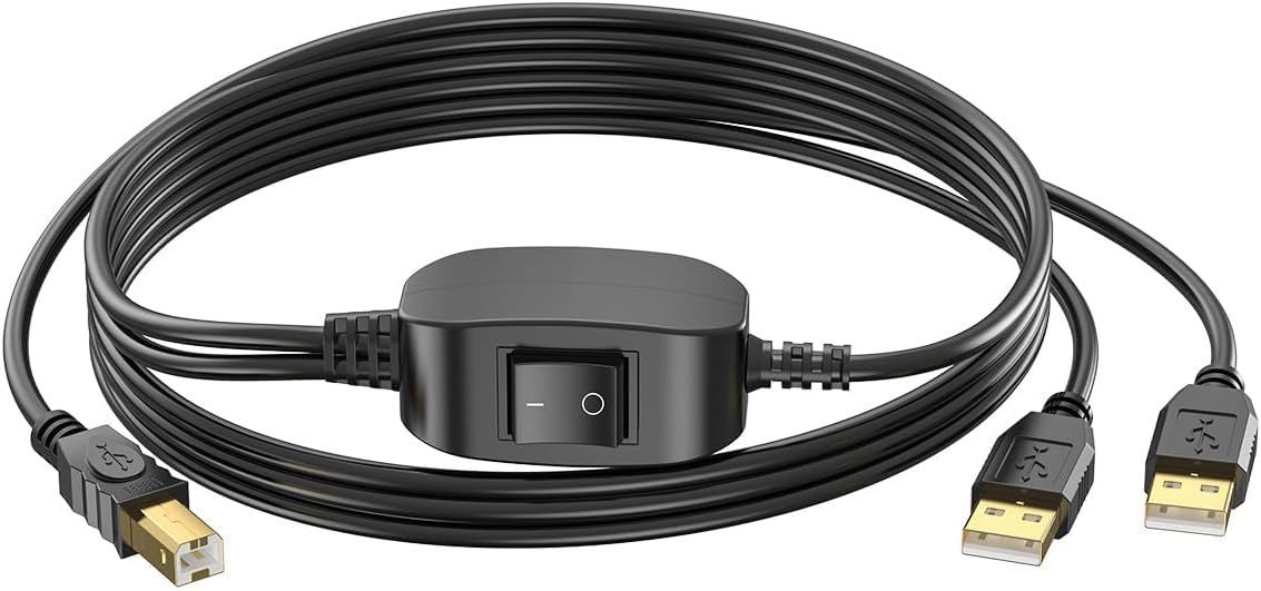 C2G 81578 2M USB-B Male to 2 x USB-A Male Y Cable, USB 2.0 ideal for ...