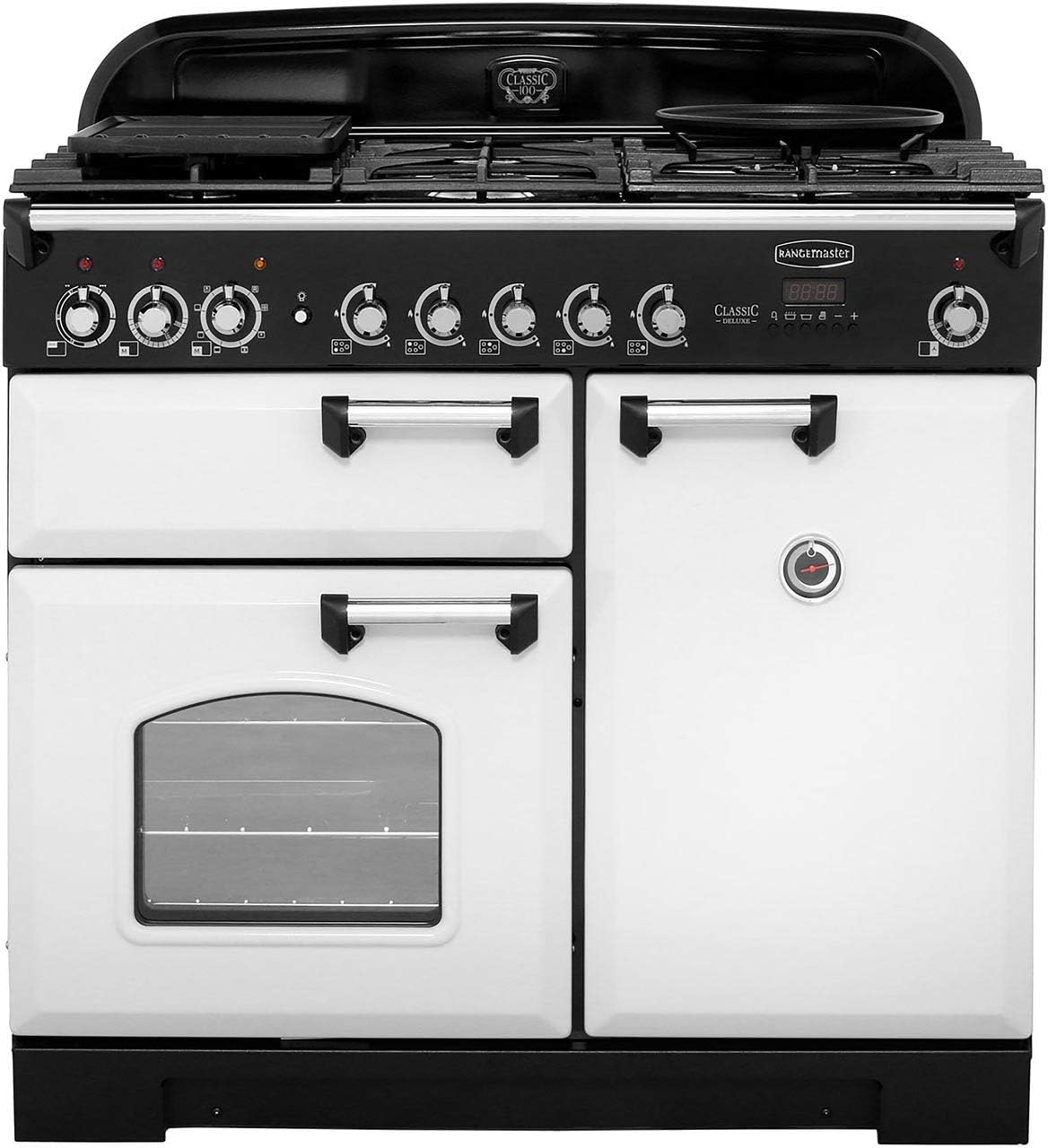 Rangemaster CDL100DFFRP/C Freestanding A Rated Dual Fuel Range Cooker ...