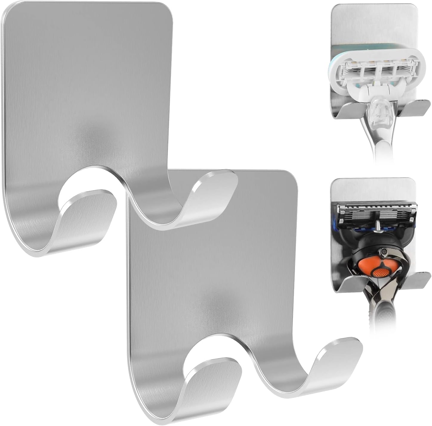 Amazon.com: Linkidea 2 Pack Wall Mount Razor Holder for Shower, Self ...