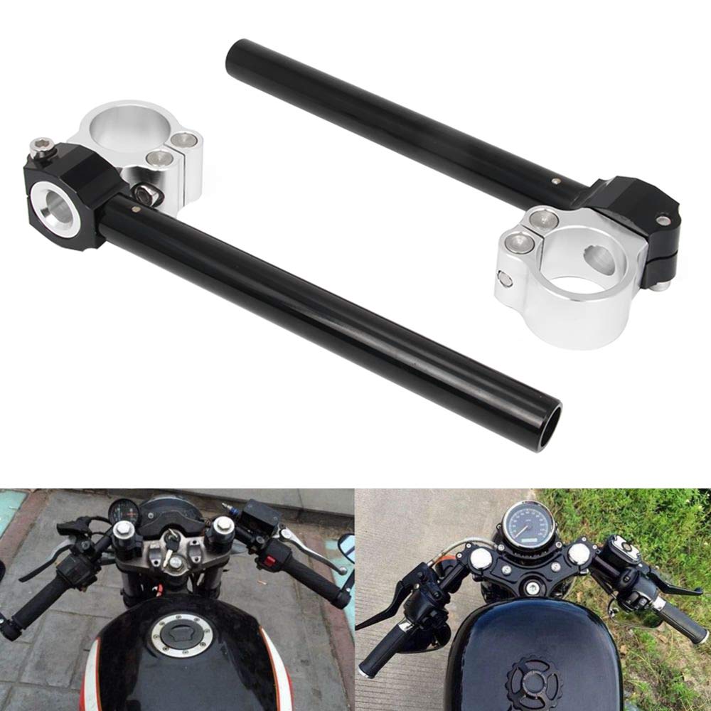Snapklik.com : Motorcycle Clip On 7/8" Handlebars 36mm Fork Tube Handle ...