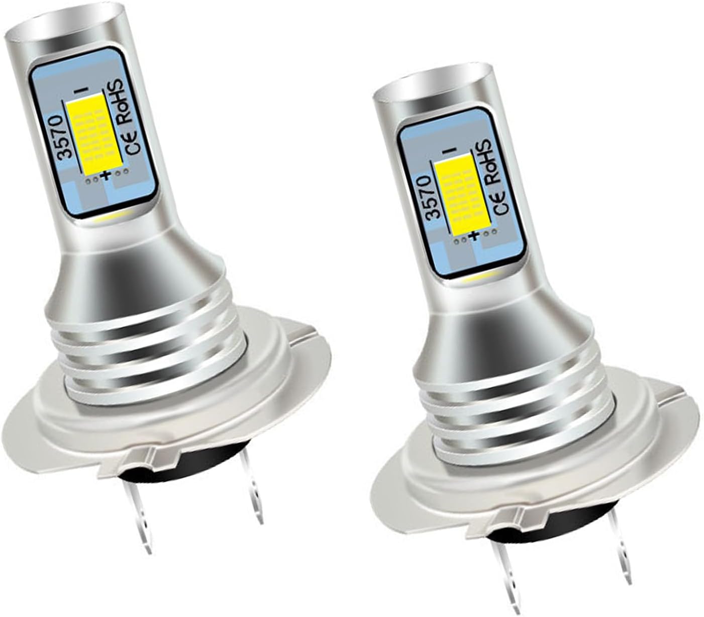 Amazon.com: GKmow 2 PCS H7 Car LED Fog Light, 3570 2SMD 4000LM Super ...