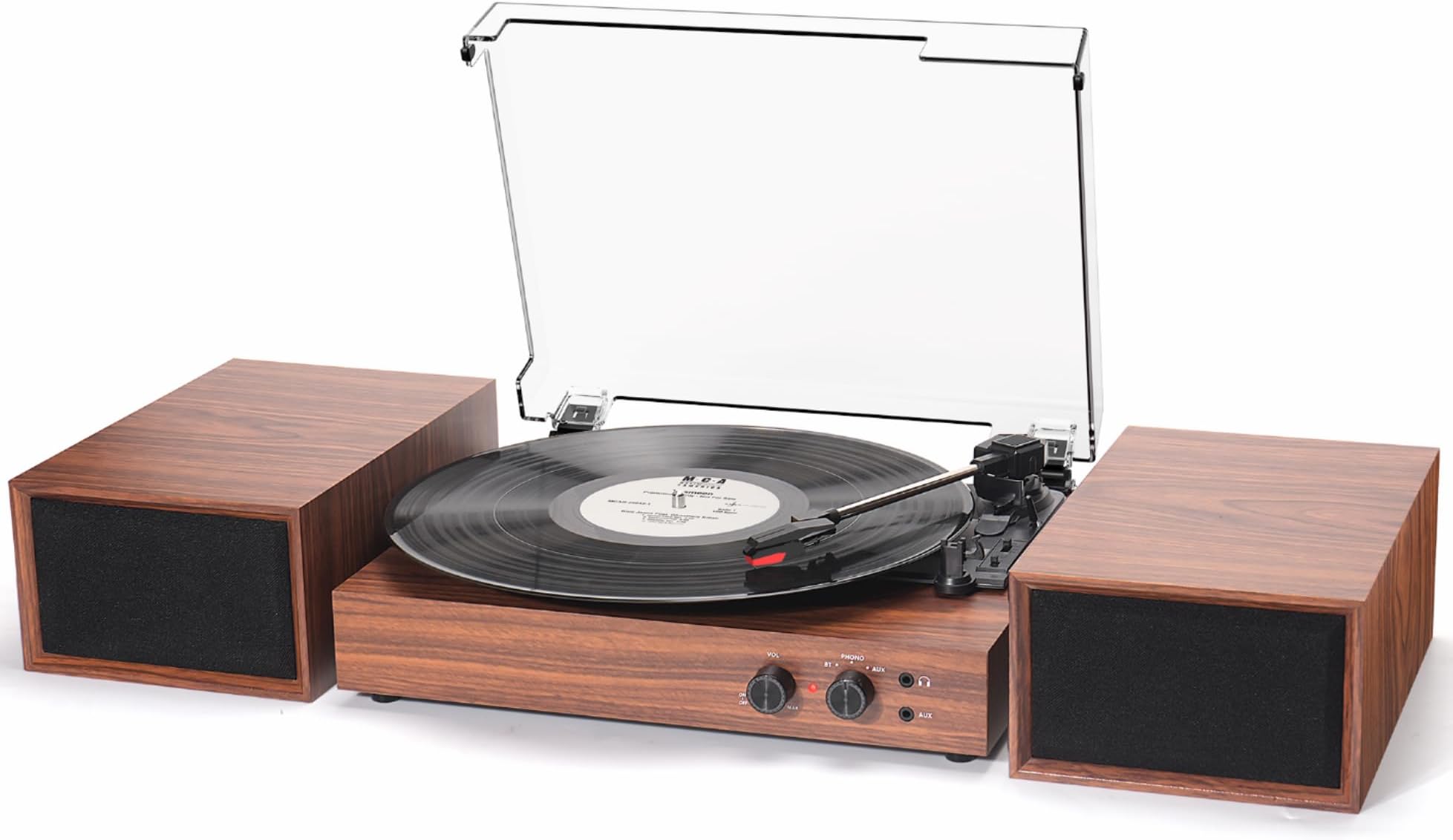 Amazon.com: Record Player for Vinyl with External Speakers, Bluetooth 3 ...
