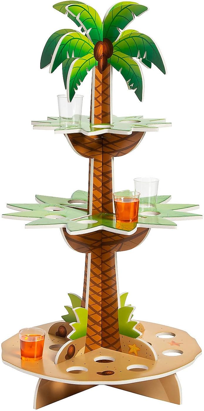 Amazon.com | Fun Express Palm Tree Shot Glass Stand with Shot Glasses ...