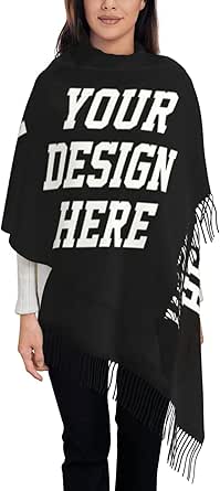 Amazon.com: Custom Scarf for Men Women Design Your Own Text Photo ...