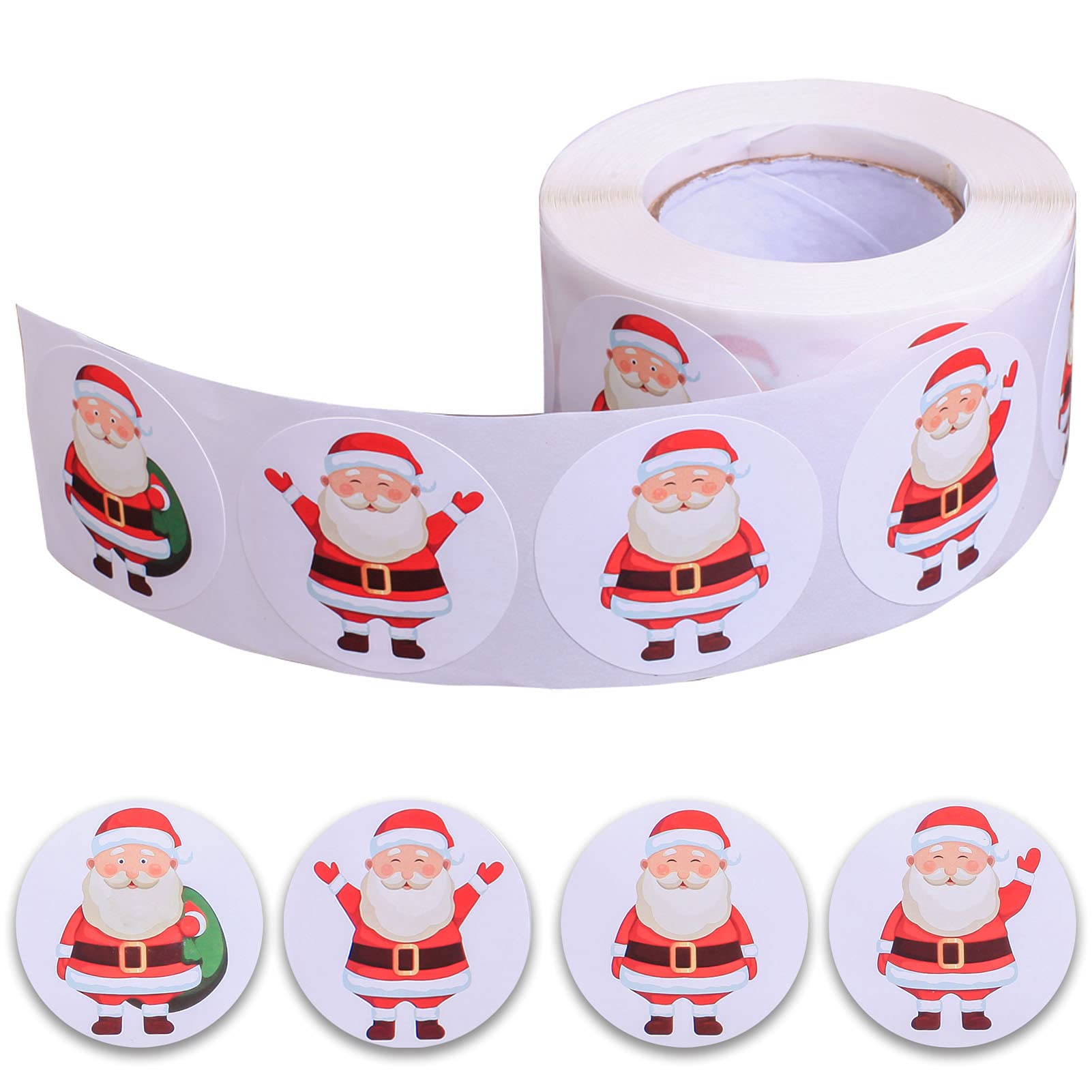 Amazon.com: YIJIXIAO 4 Styles 500 Pcs Christmas Stickers Santa Claus ...