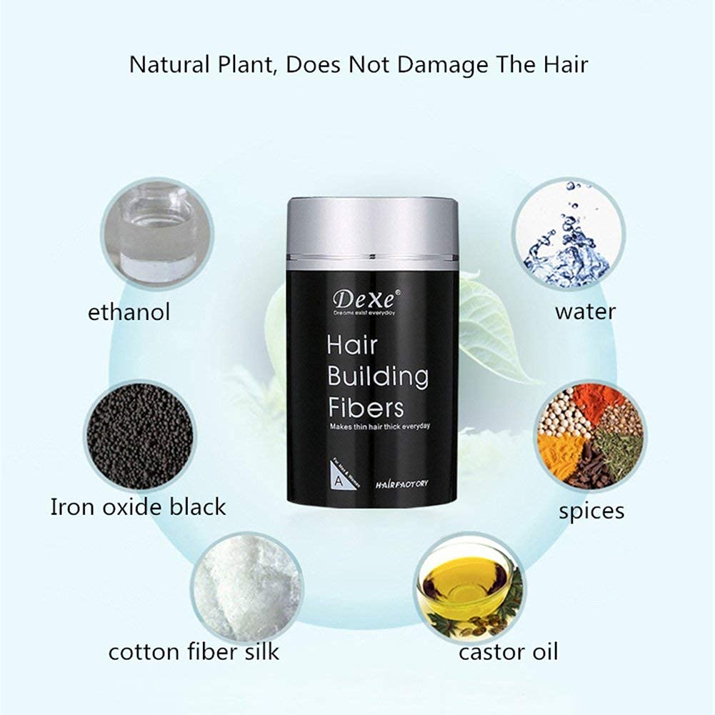 Dexe Hair Building Fibers for Thinning Hair, Apstour Undetectable ...