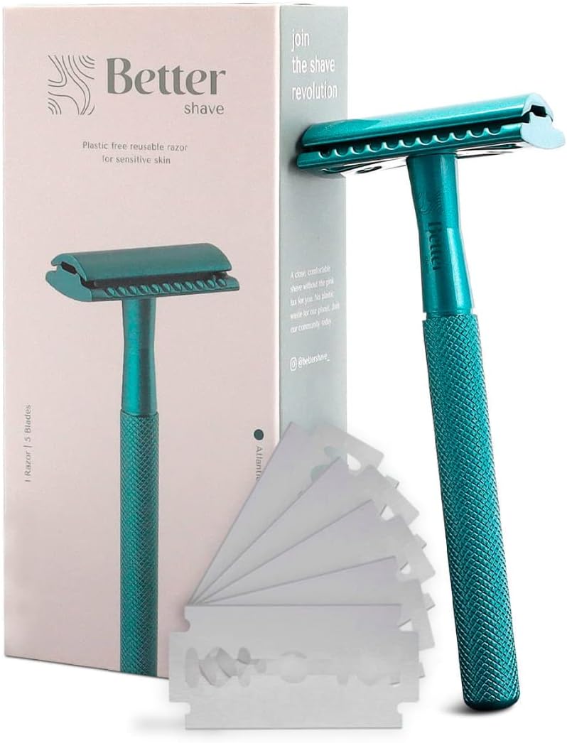 Amazon.com : Bettershave Single Blade Razors for Women Set (Reusable ...