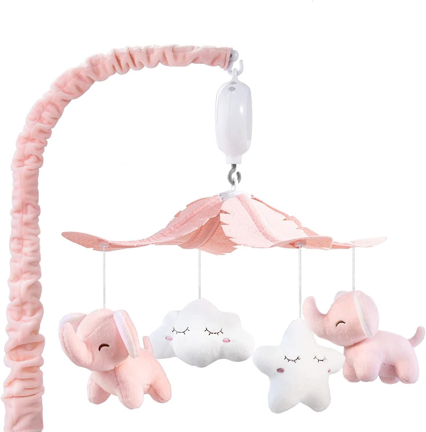 Amazon.com : Elephant Mobile for Crib - A Grey and Pink Elephant Crib ...