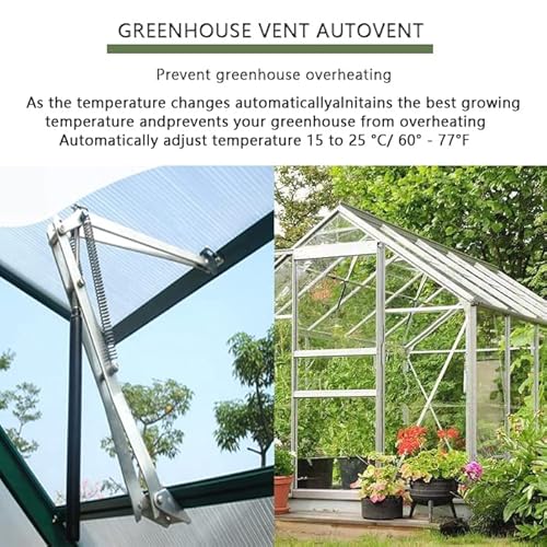 Aluminum Double Greenhouse Automatic Window Opener, Solar Thermal Roof ...