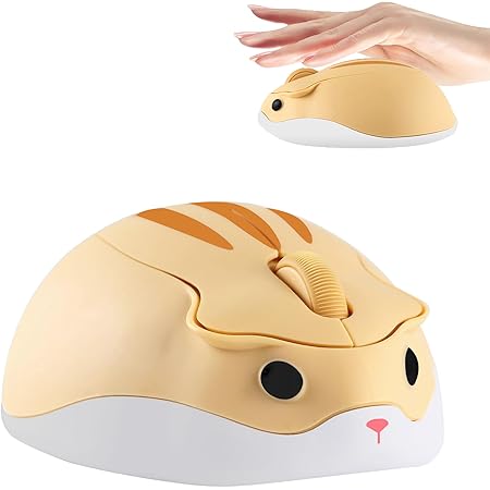 Amazon.com: 2.4GHz Wireless Mouse Cute Hamster Shape Less Noice ...