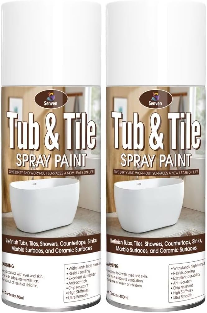 Amazon.com: Tub and Tile Spray Paint White Gloss Aerosol Spray Tile ...