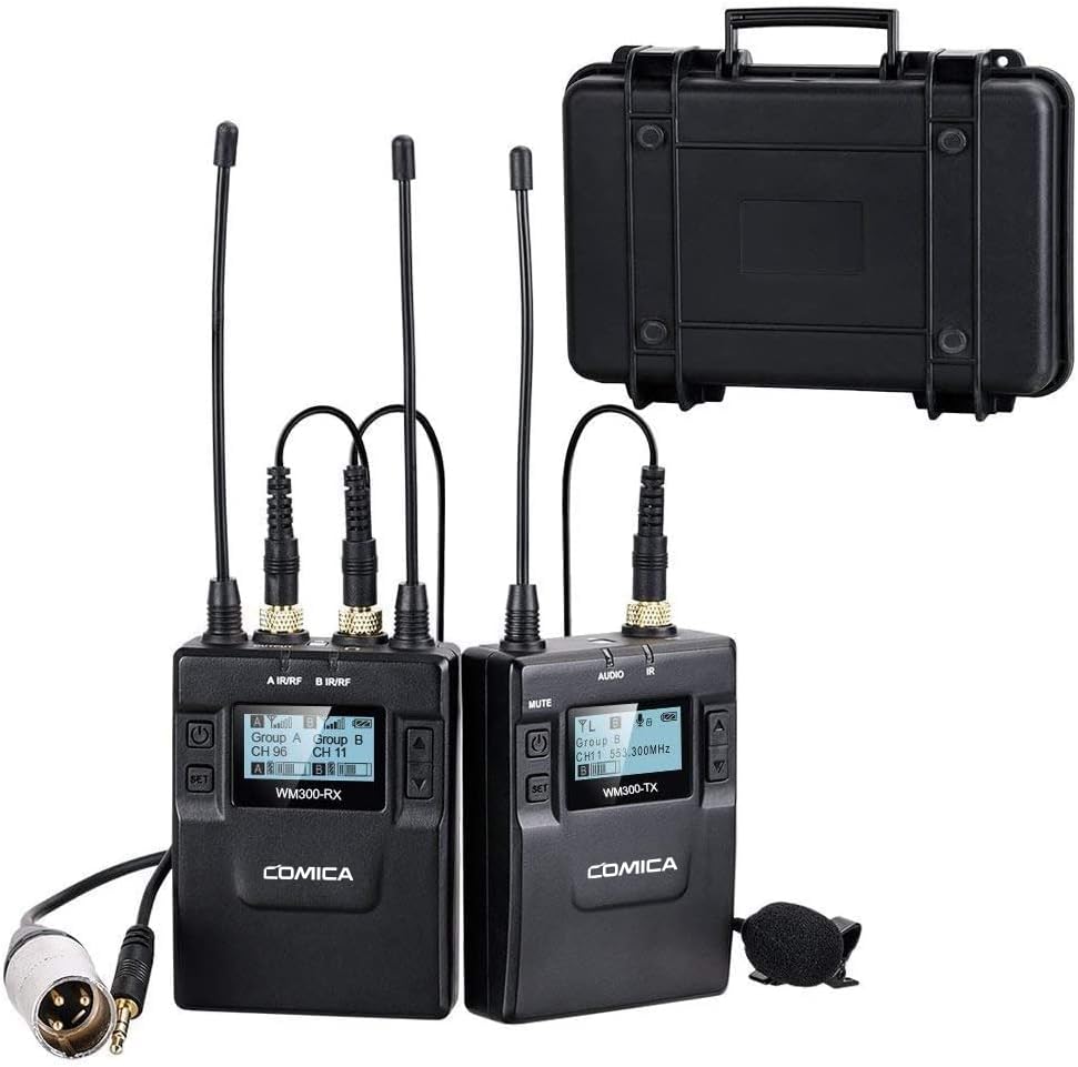 Amazon.com: Wireless Microphone System, CVM-WM300(C) 96-Channels UHF ...
