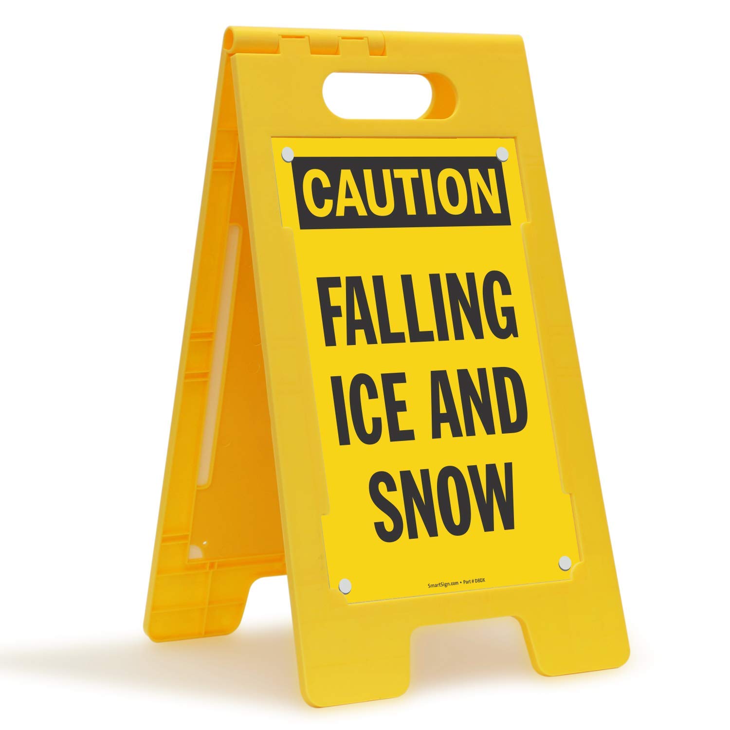 SmartSign "Caution - Falling Ice & Snow" Folding Floor Sign | 25" x 12 ...