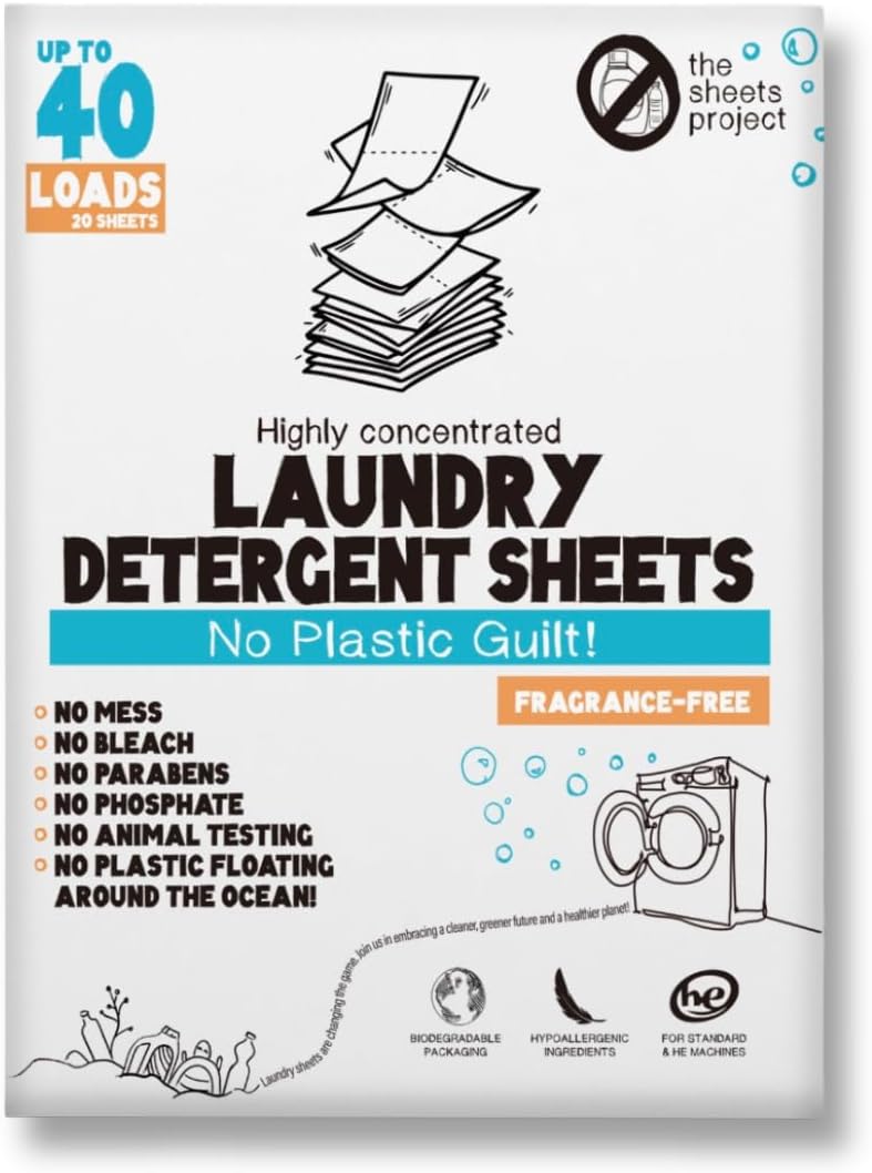 Amazon.com: The Sheets Project Laundry Detergent Sheets, Eco-friendly ...