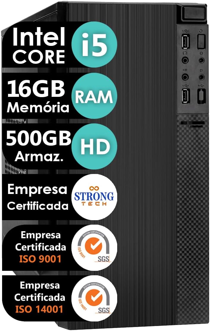 Computador Pc Cpu Intel Core i5 Com Hdmi 16GB SSD m.2 1TB Windows 10 ...