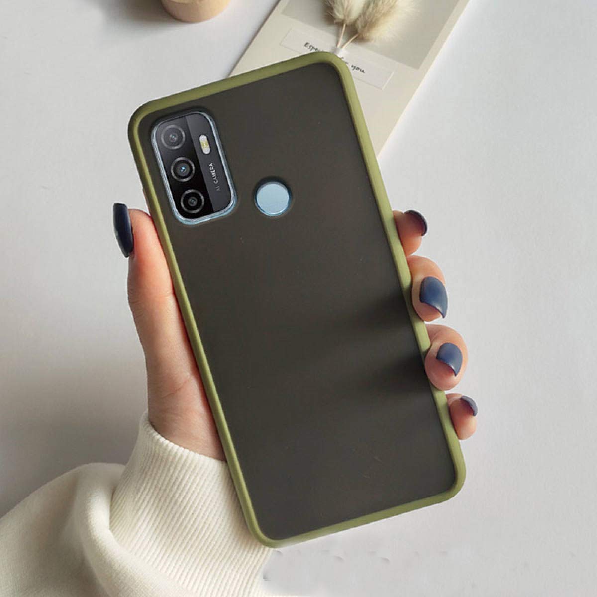 SONTY Cover for Oppo A53 Back Cover Smoke Translucent Shock Proof ...