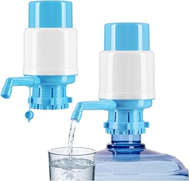 2pcs Water Bottles Dispenser Blue Manual Hand Pressure Drinking ...