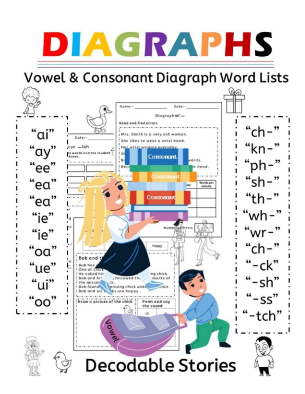DIAGRAPHS Reading Comprehension decodable stories: Orton Gillingham ...
