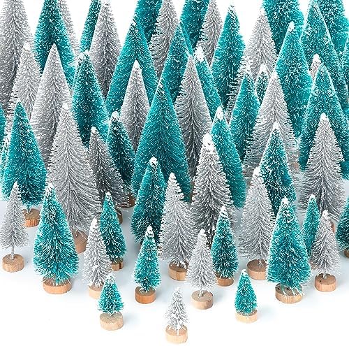 Amazon.com: Pangda 48 Pieces Mini Christmas Trees Artificial Tabletop ...
