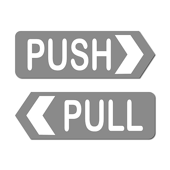 SIGN EVER Push Pull Arrow Sign Boards for Door Office Gym School Wall ...
