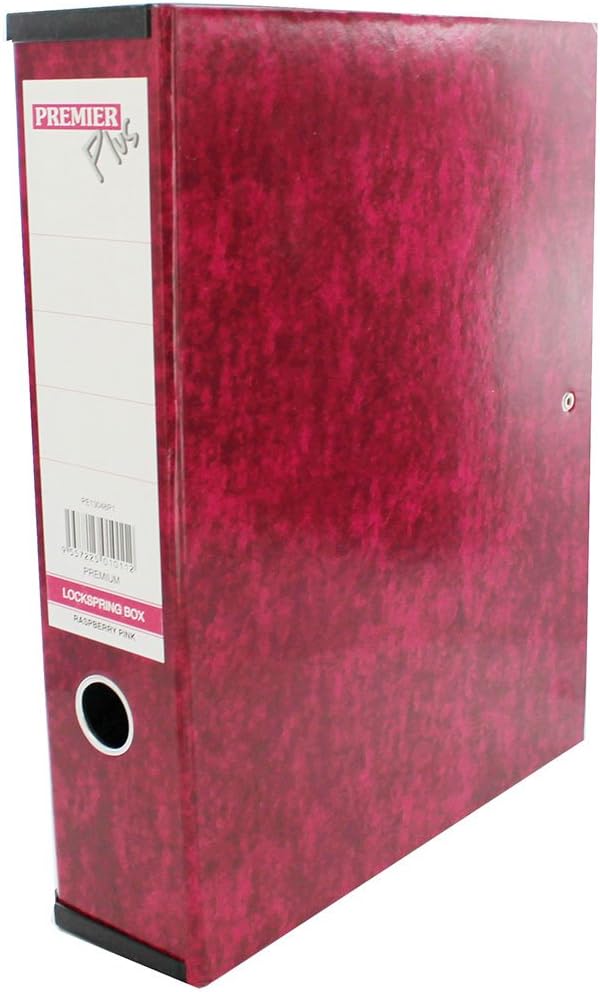 A4 Premier Plus Pink Laminated Lockspring Box File : Amazon.co.uk