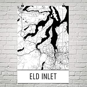 Amazon.com: ELD Inlet Washington, ELD Inlet WA, ELD Inlet Map ...