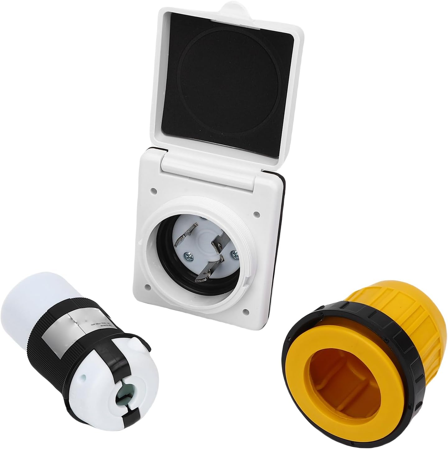 Amazon.com: Jiawu 30AMP RV Power Inlet Outlet Shore Kit with Boot Cord ...