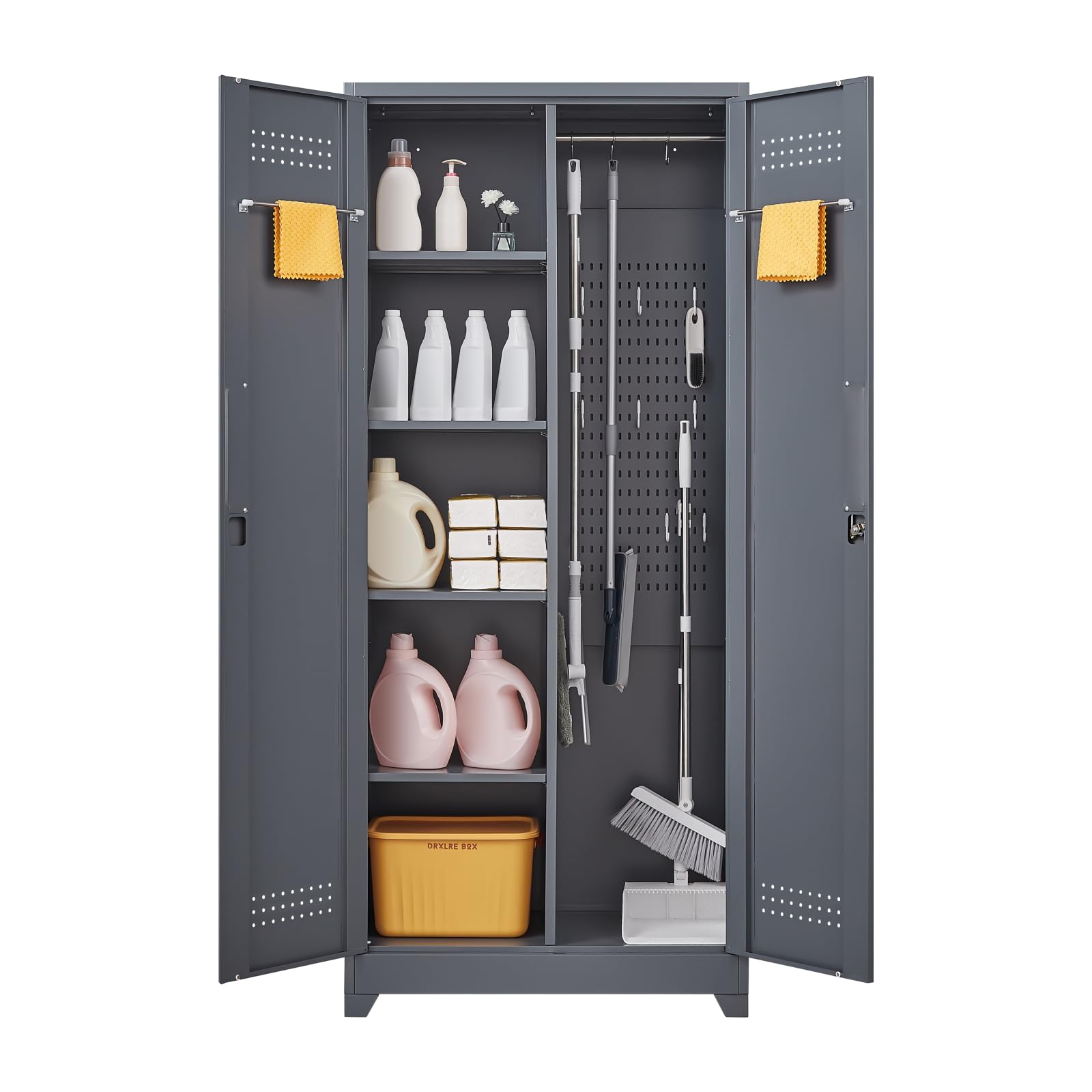 Amazon.com: DKYNDSYN Metal Storage Cabinet with Lockable Doors and ...