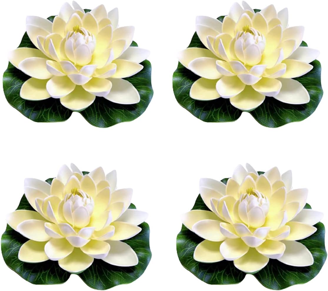Amazon.com: Yunlly 24 Pcs Floating Foam Lotus Flower with Water Lily ...