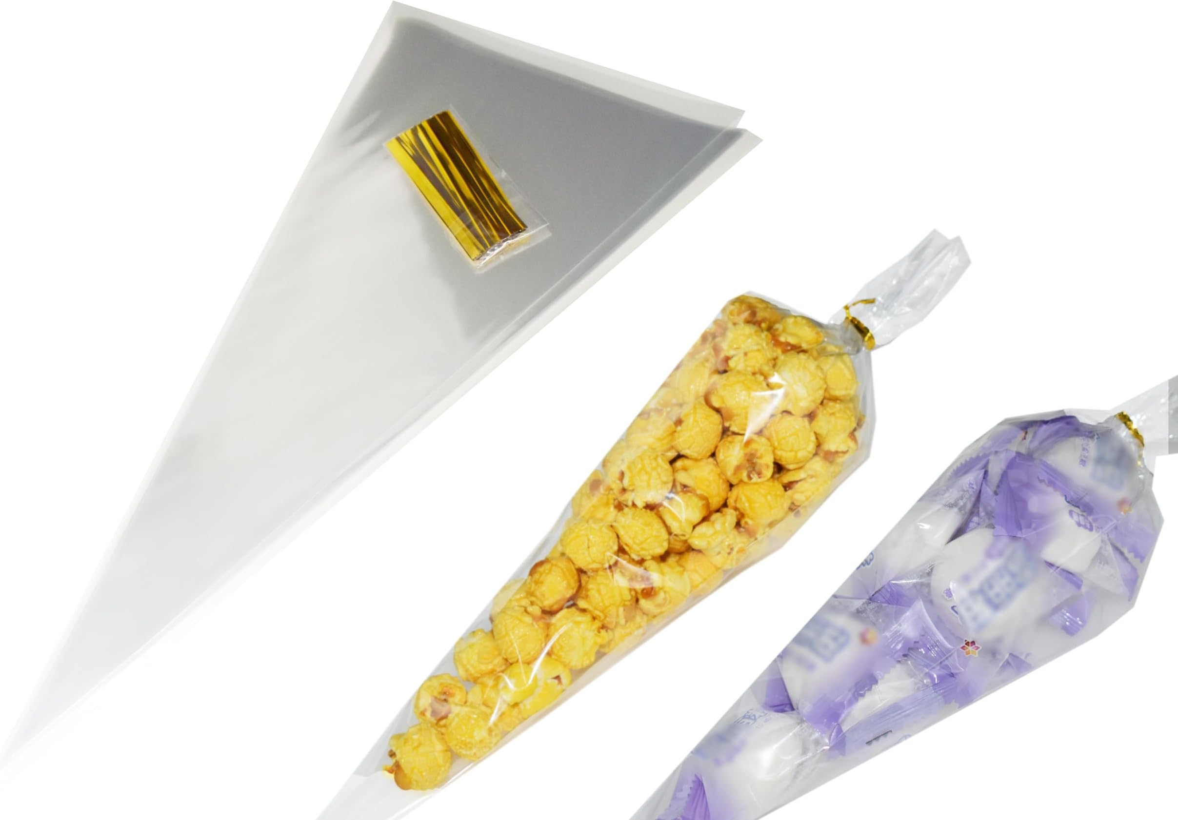 Amazon.com: Clear Cellophane Cone Bags - Pack Of 25 - Large ...