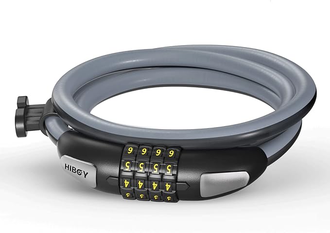 Amazon.com: Hiboy Bike Lock, 3.3 Feet Bike Cable Locks, Resettable 4 ...