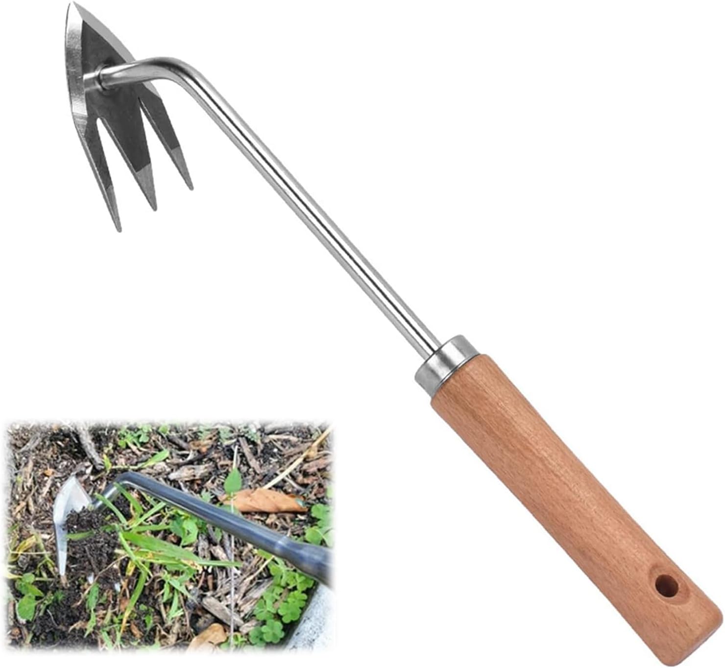 Amazon.com : 2 Pack Weed Puller Tool, Including a 4-Teeth Uprooting ...