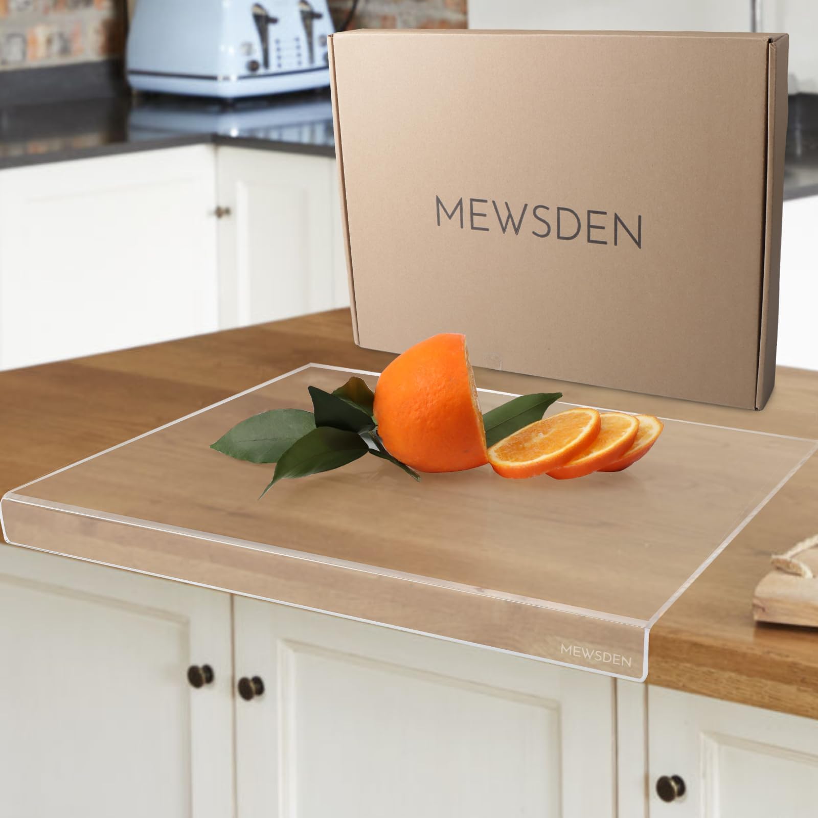 Amazon.com: Clear Cutting Board for Kitchen with Lip with Non Slip 24 ...